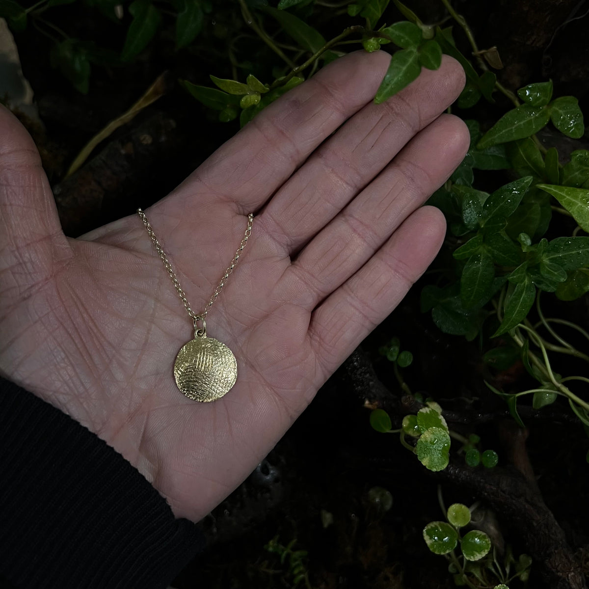 Rustic Disc-9ct Yellow Gold. – Janice Byrne Goldsmith